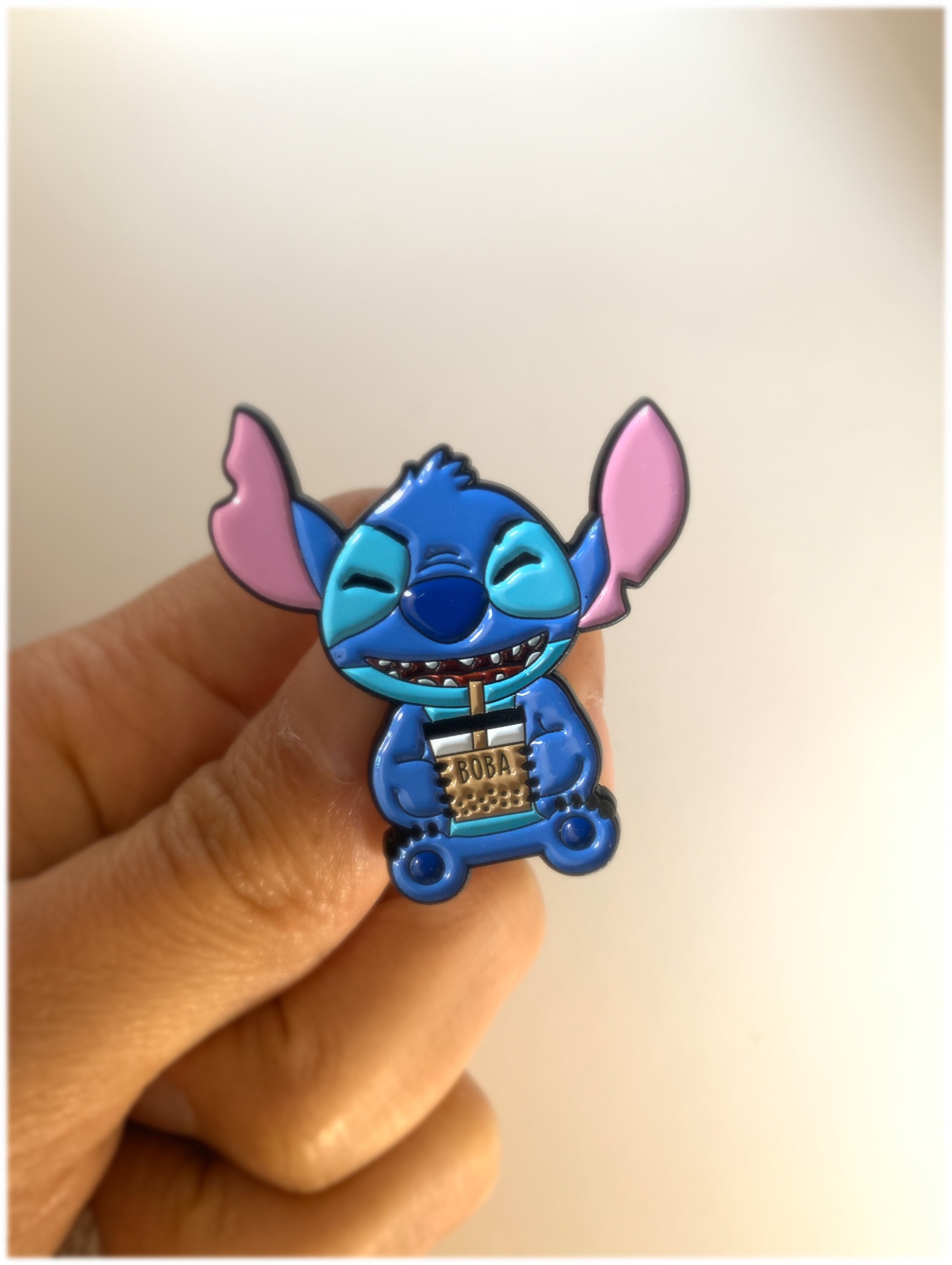 Stitch Drinking Boba/bubble Tea * Fantasy Pin - Etsy