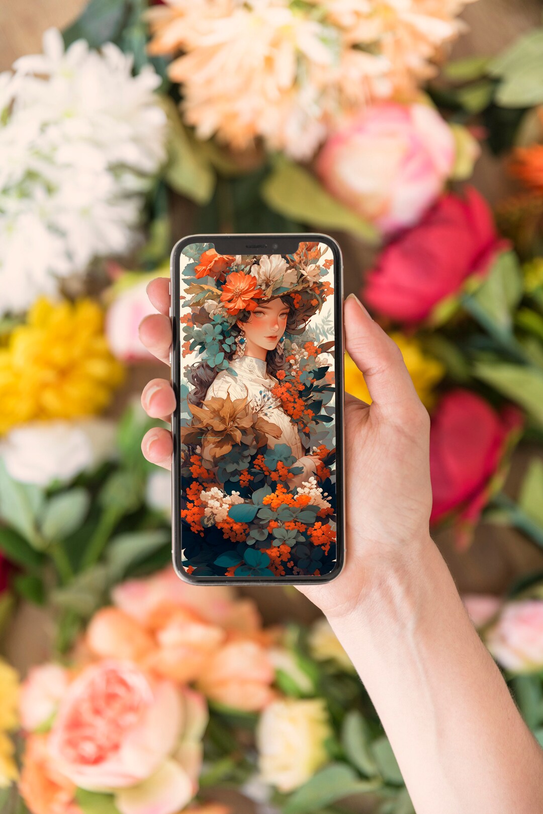 Screen Wallpapers, Portrait of Young Women, Representing the 4 Seasons ...