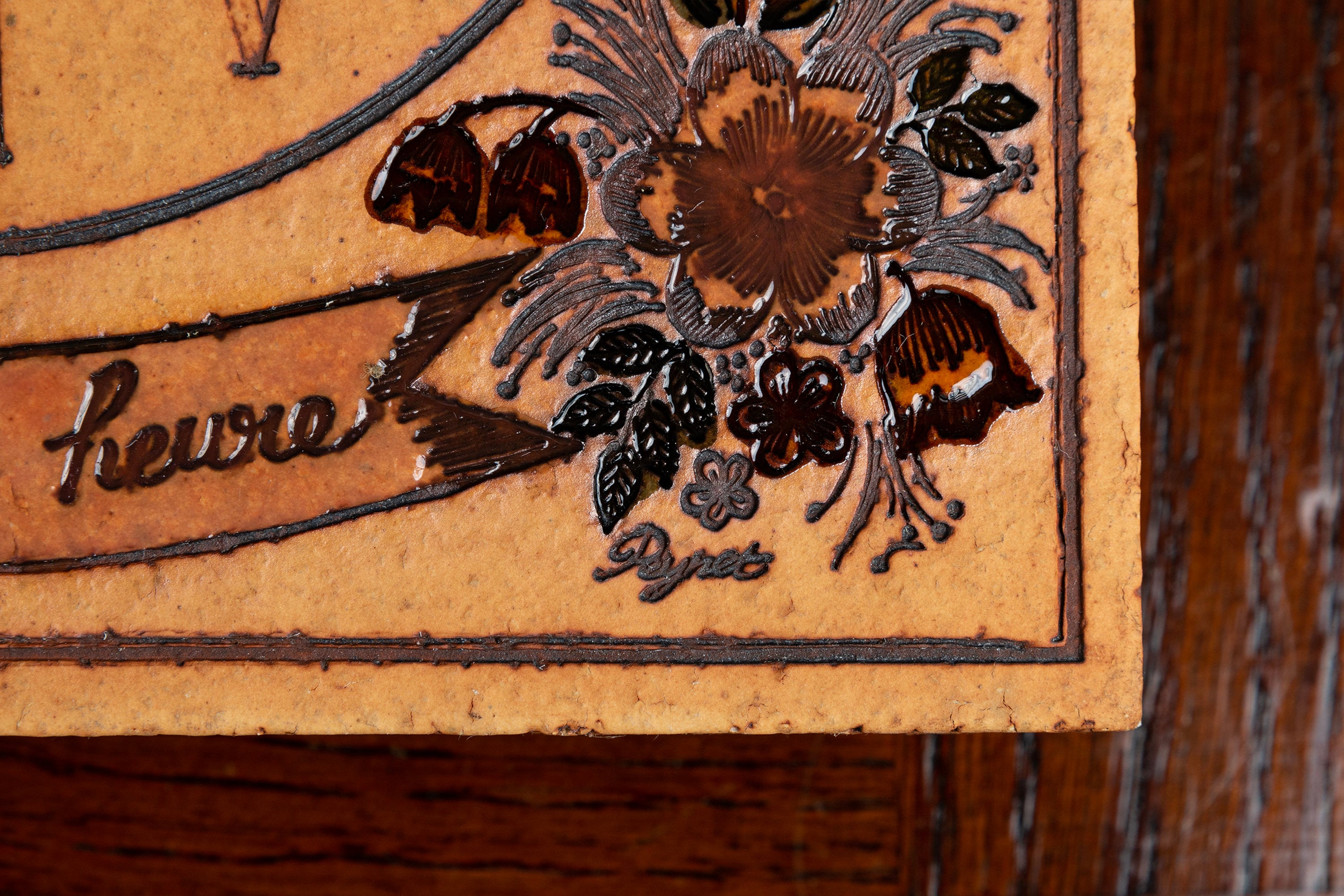 Sandstone and Ceramic Wall Clock by Roger Capron la Bonne Heure ...