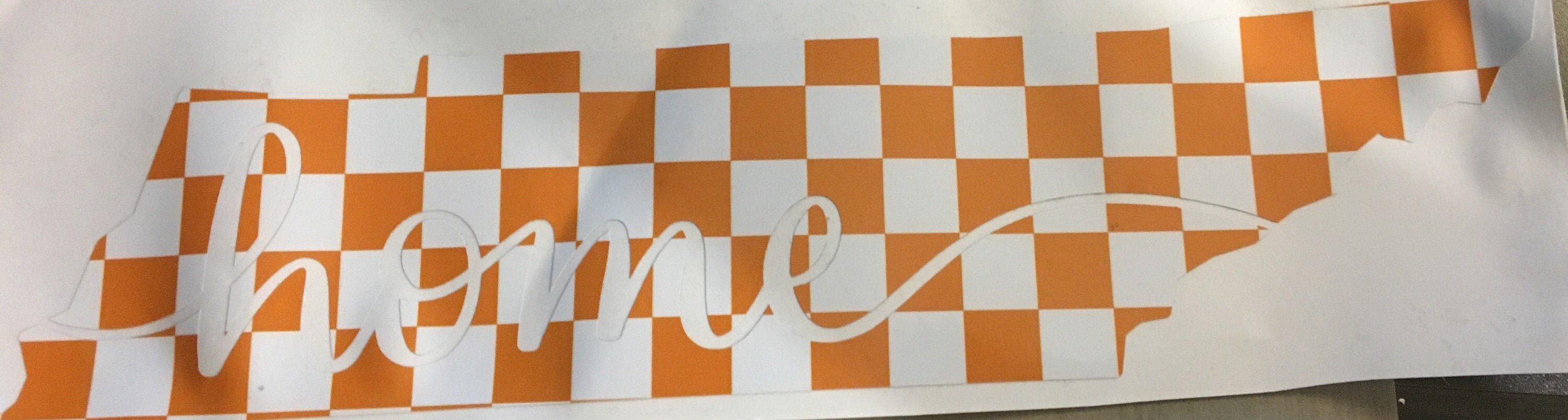 TN Shaped Home on Orange UT Checkerboard - Etsy