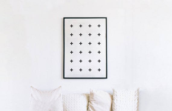 Swiss Cross Pattern DIY Printable Wall Art Minimalist Print | Etsy