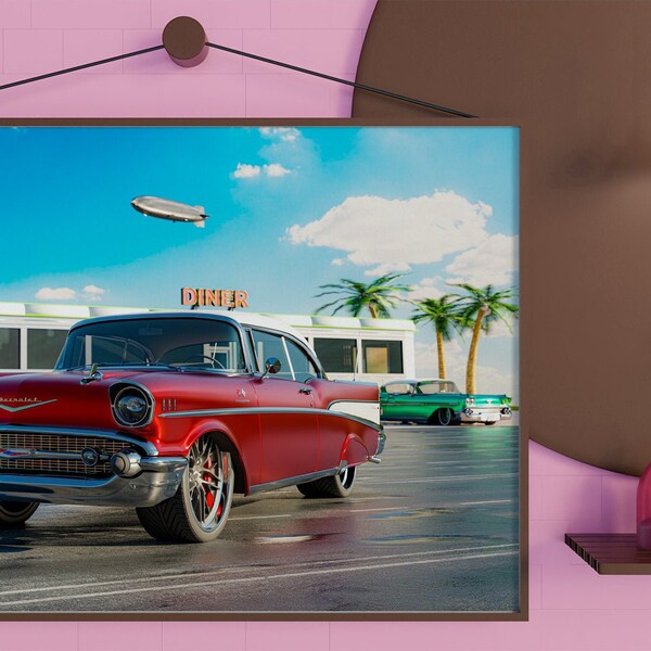 1957 Chevy Bel Air Poster - Etsy