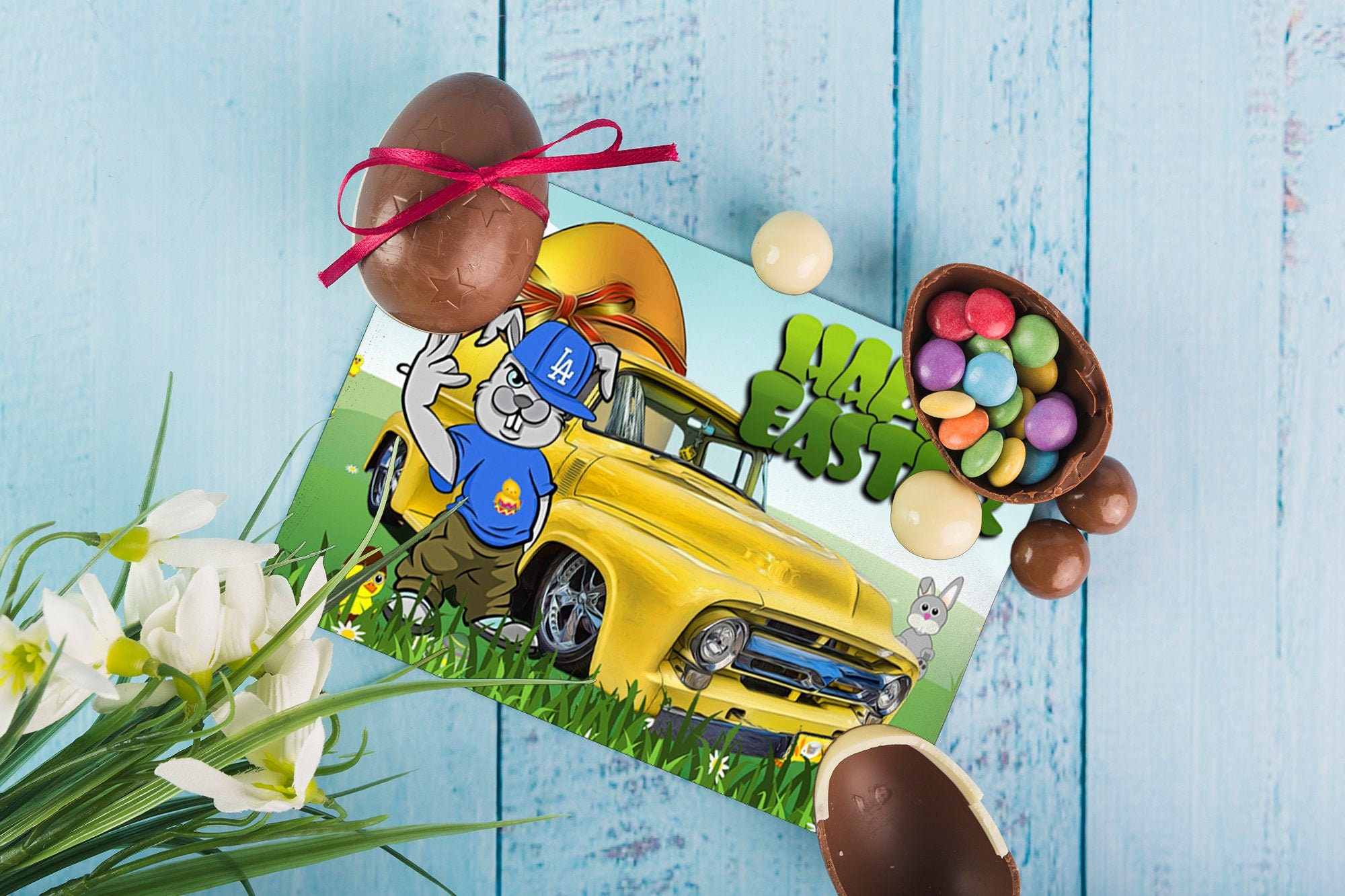 Ford F-100 Lowrider Easter Card - Etsy