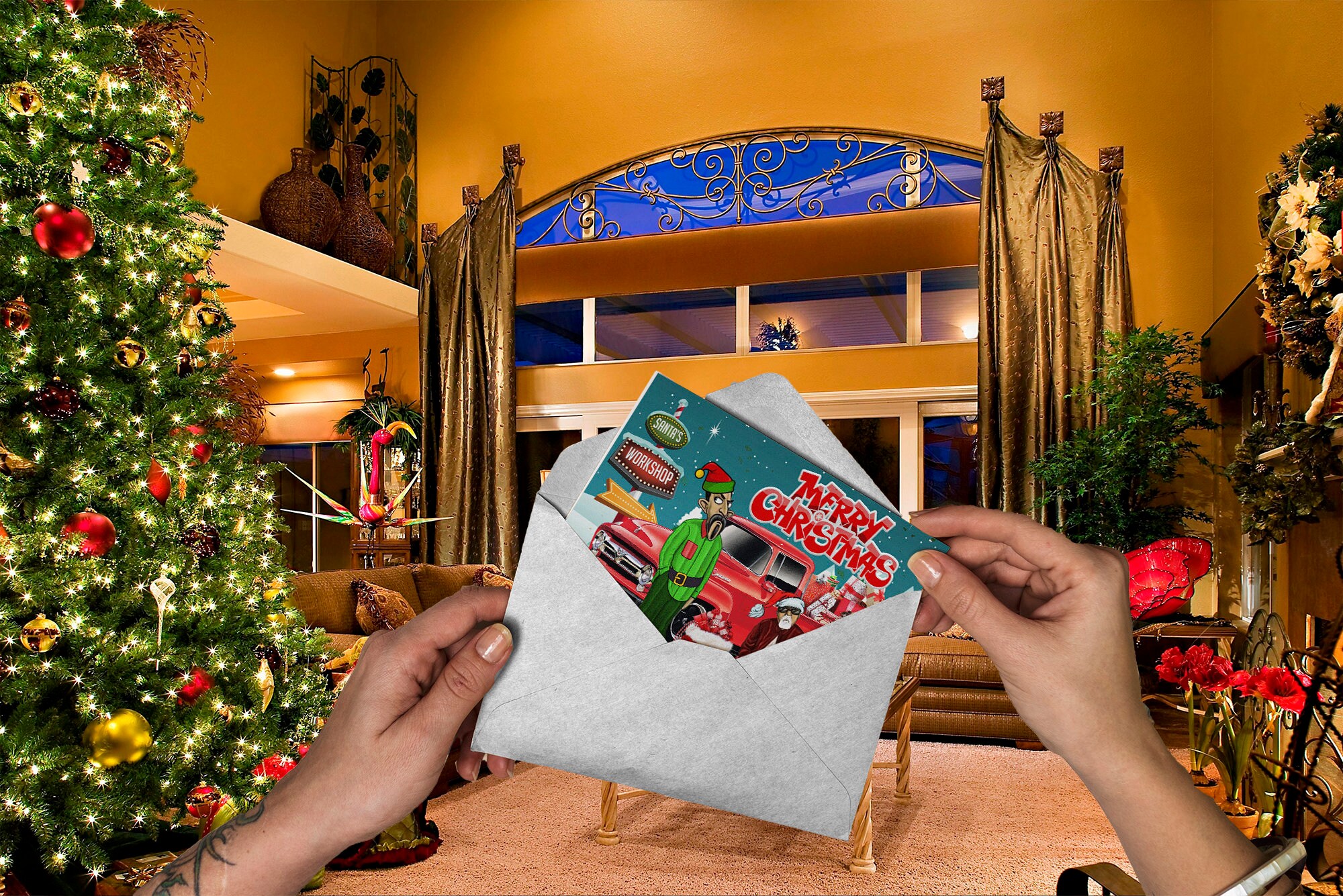 1956 Lowrider Ford F100 Cholo Christmas Cards - Etsy