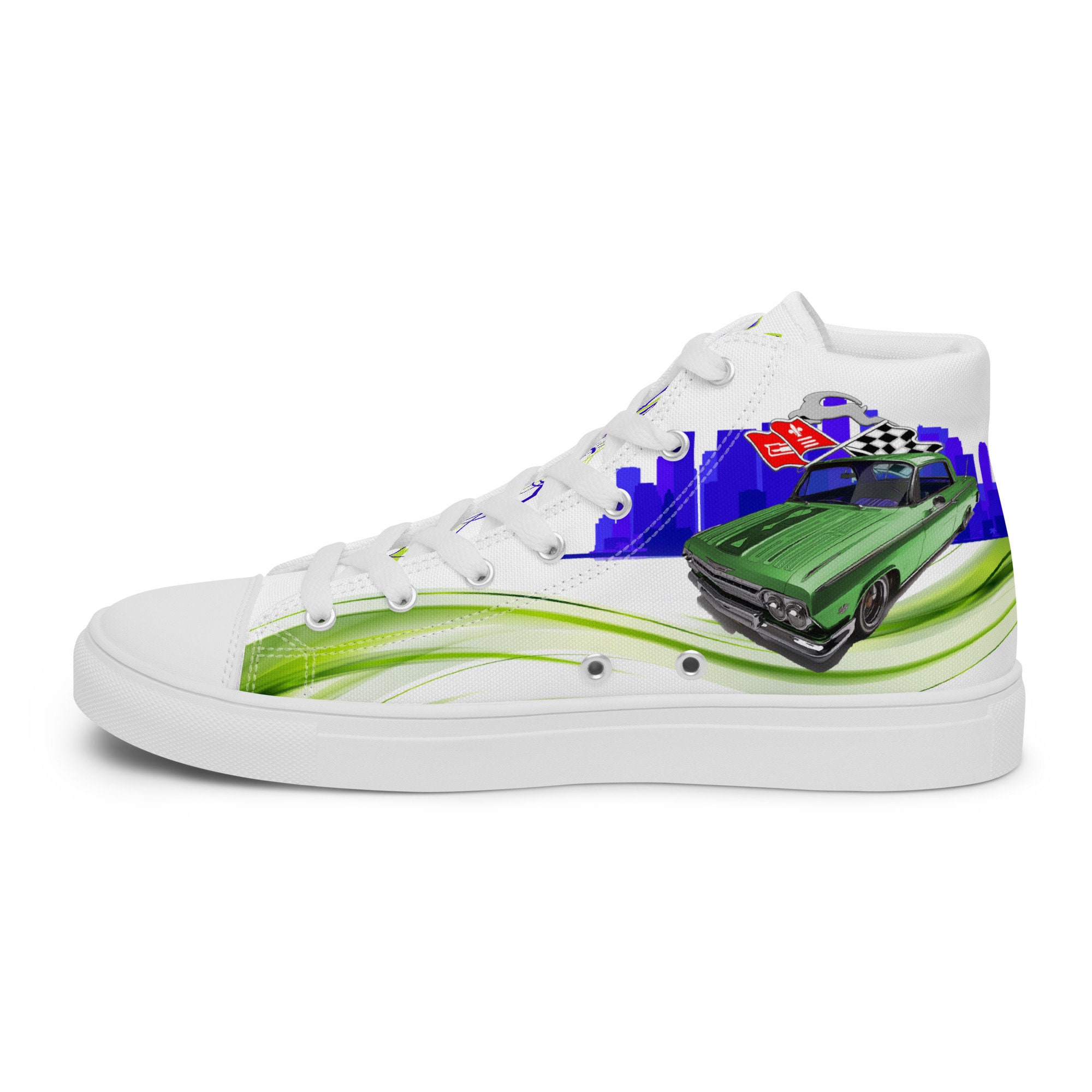 Unique Lowrider Mens High Top Canvas Shoes 1962 Chevrolet - Etsy
