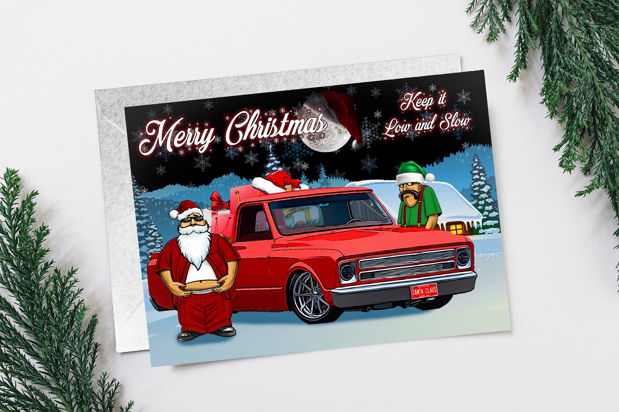 Santa's C10 Lowrider keep It Slow and Low | Etsy
