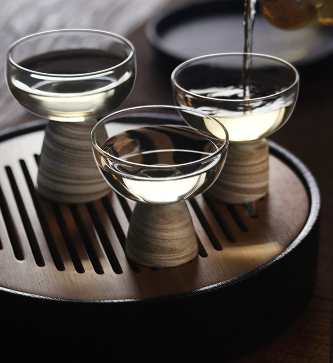 Tea Tray Made With Bamboo and Ceramic Handmade Tea Ware - Etsy UK