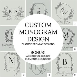 Personalized Wedding Monogram Logo for Wedding Logo Design Floral Logo Elegant Wedding Logo Svg ...