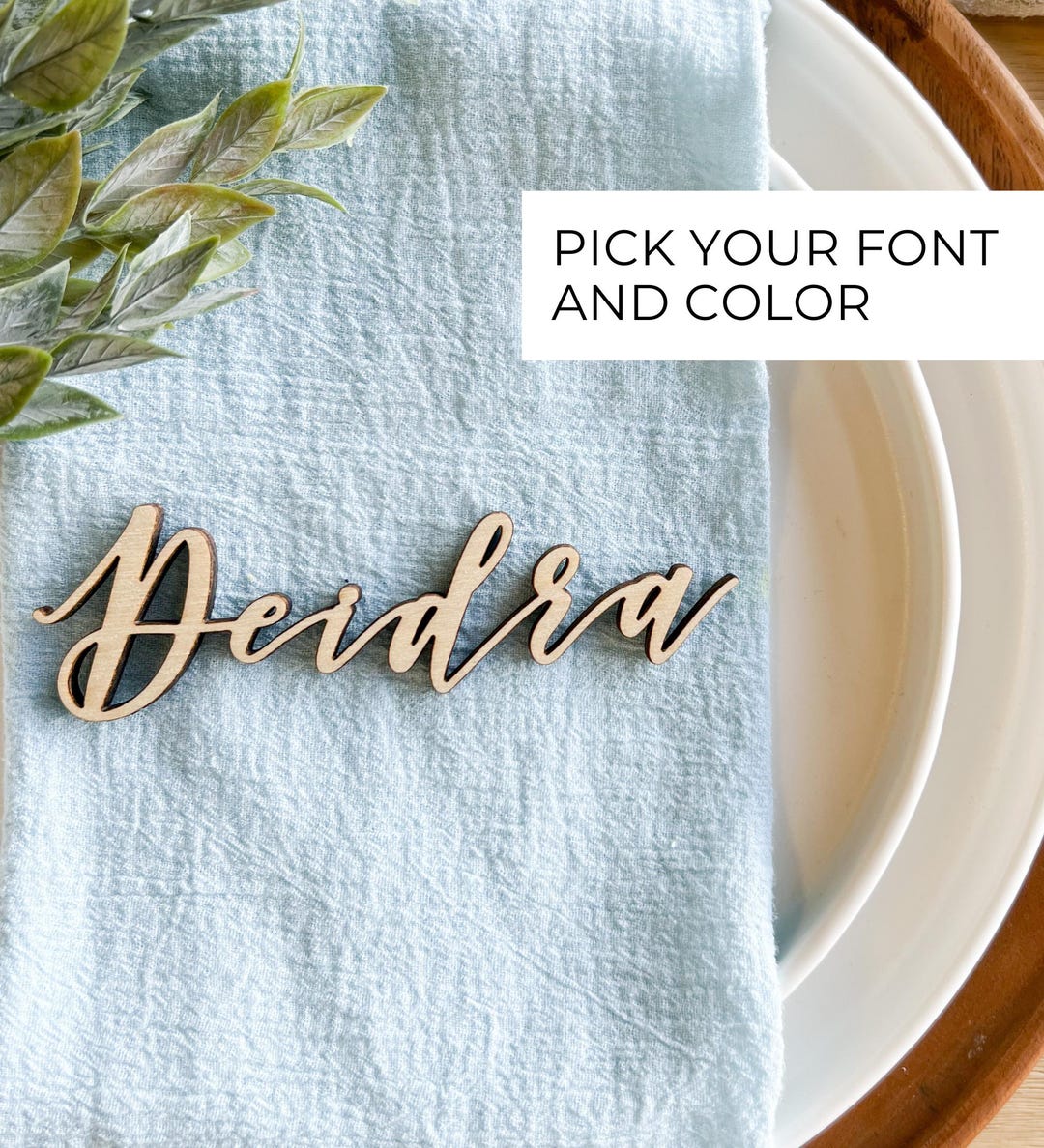 Personalized Wedding Name Tag Wedding Place Card Birthday Laser Cut ...