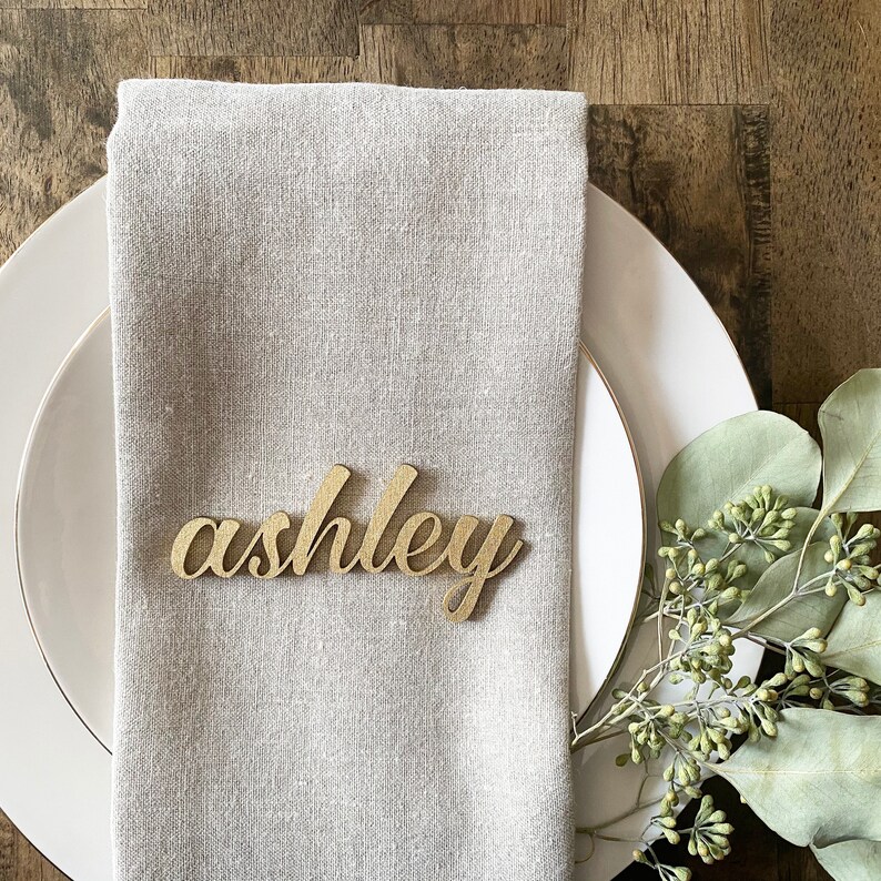 Custom Wedding Place Card Wedding Place Setting Laser Cut Name Wedding ...