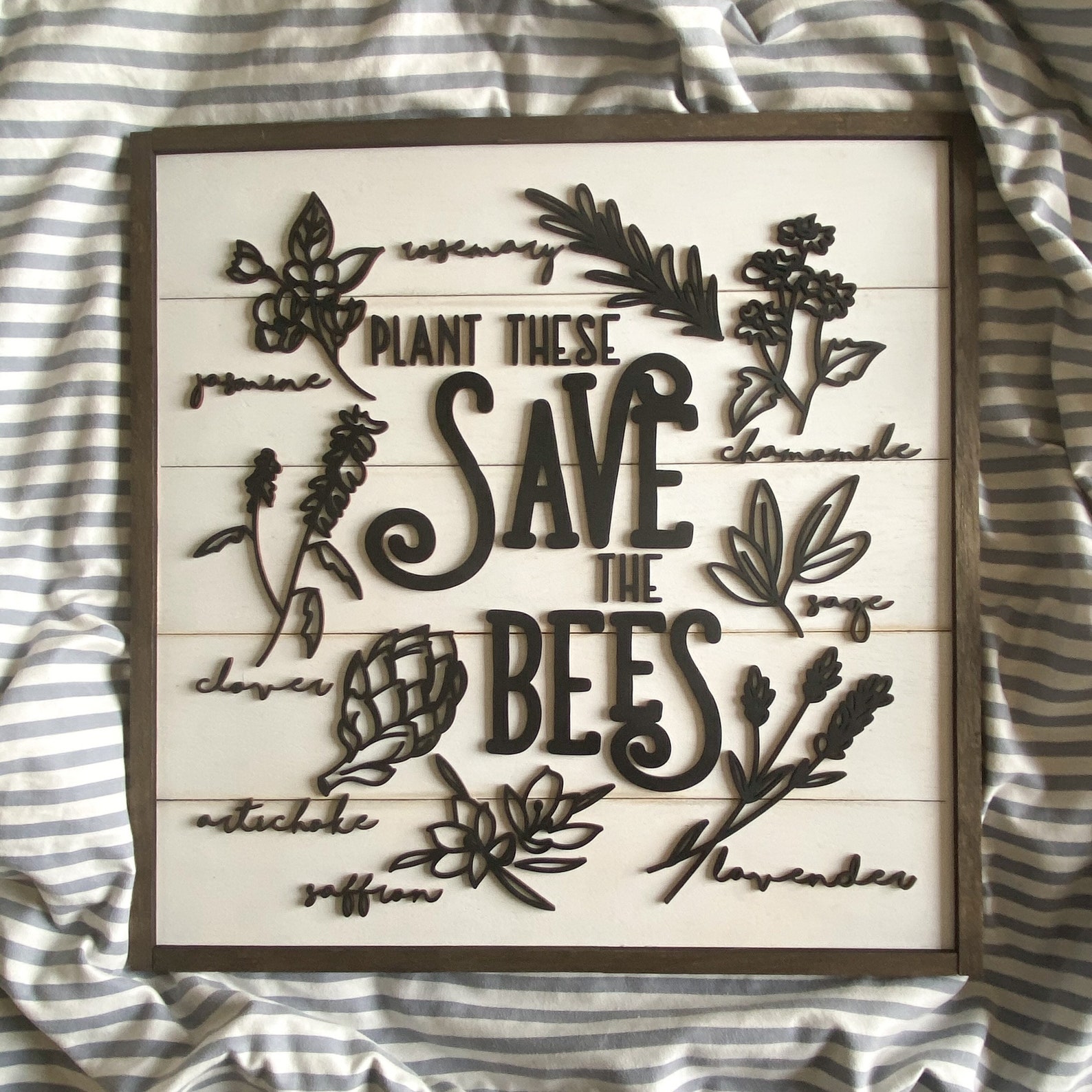 Save the Bees Floral Sign Boho Wood Sign Laser Cut Wood - Etsy