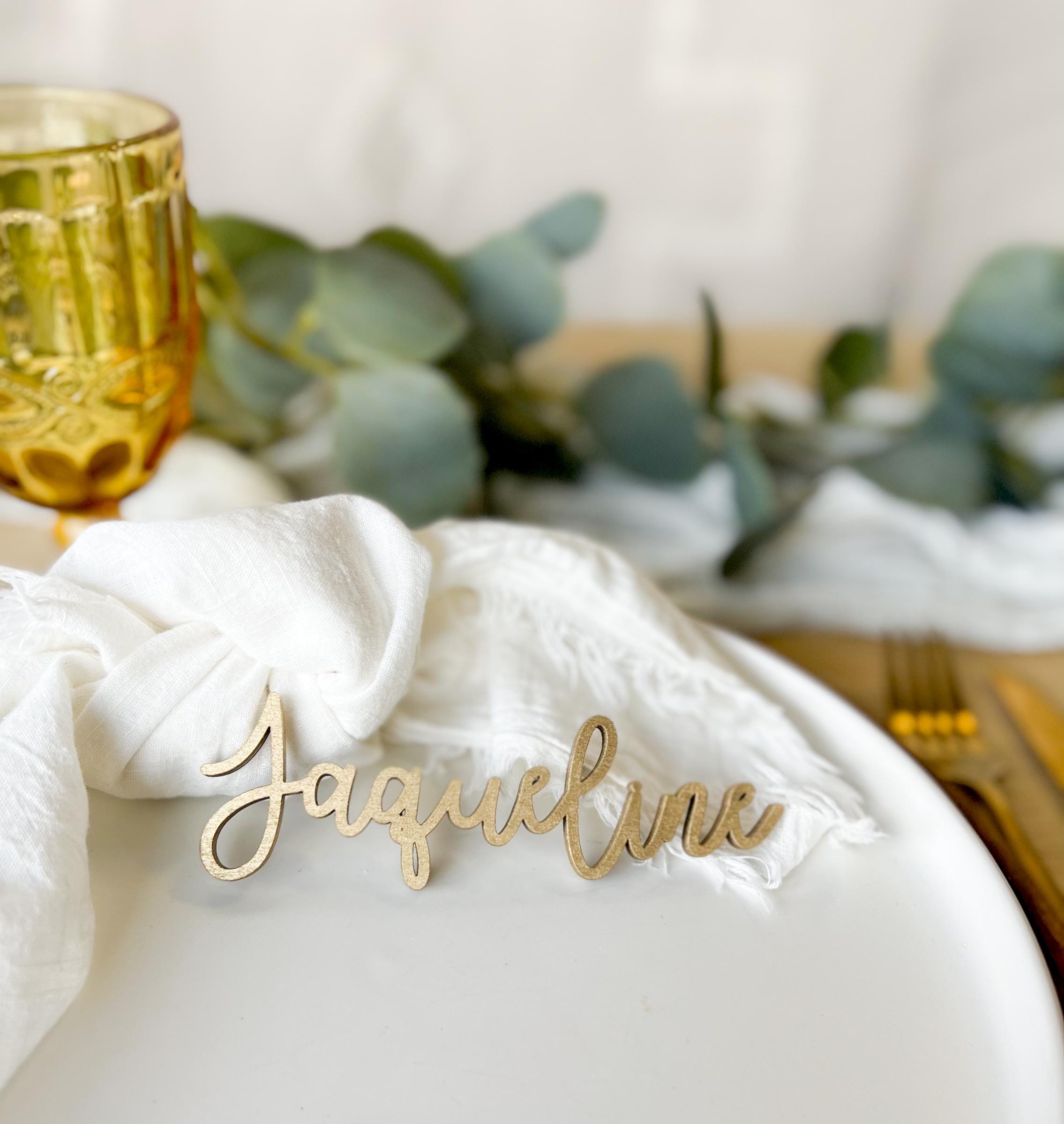 Personalized Wedding Name Tag Wedding Place Card Birthday Laser Cut ...