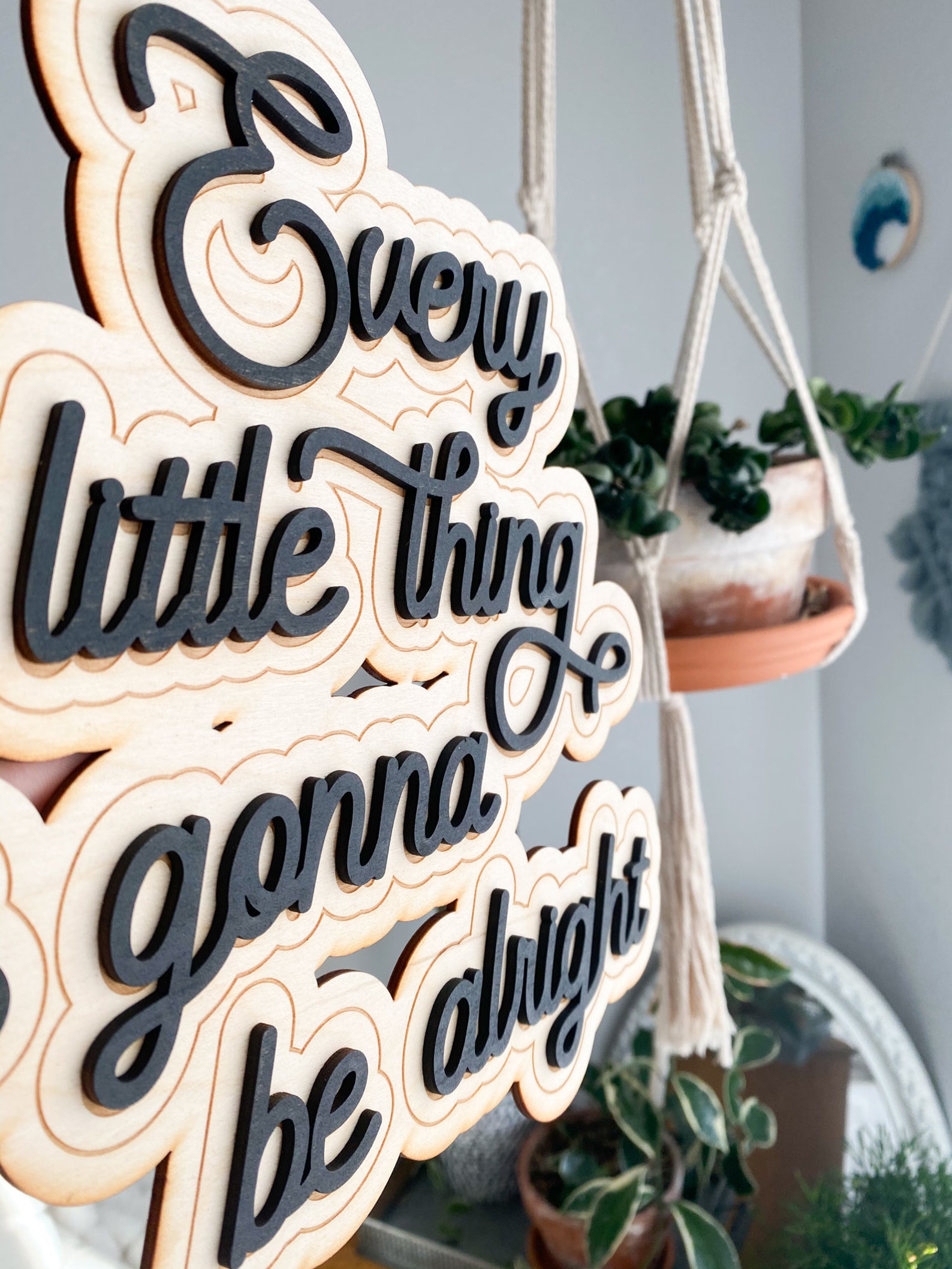 Every Little Thing is Gonna Be Alright Wall Decor | Etsy