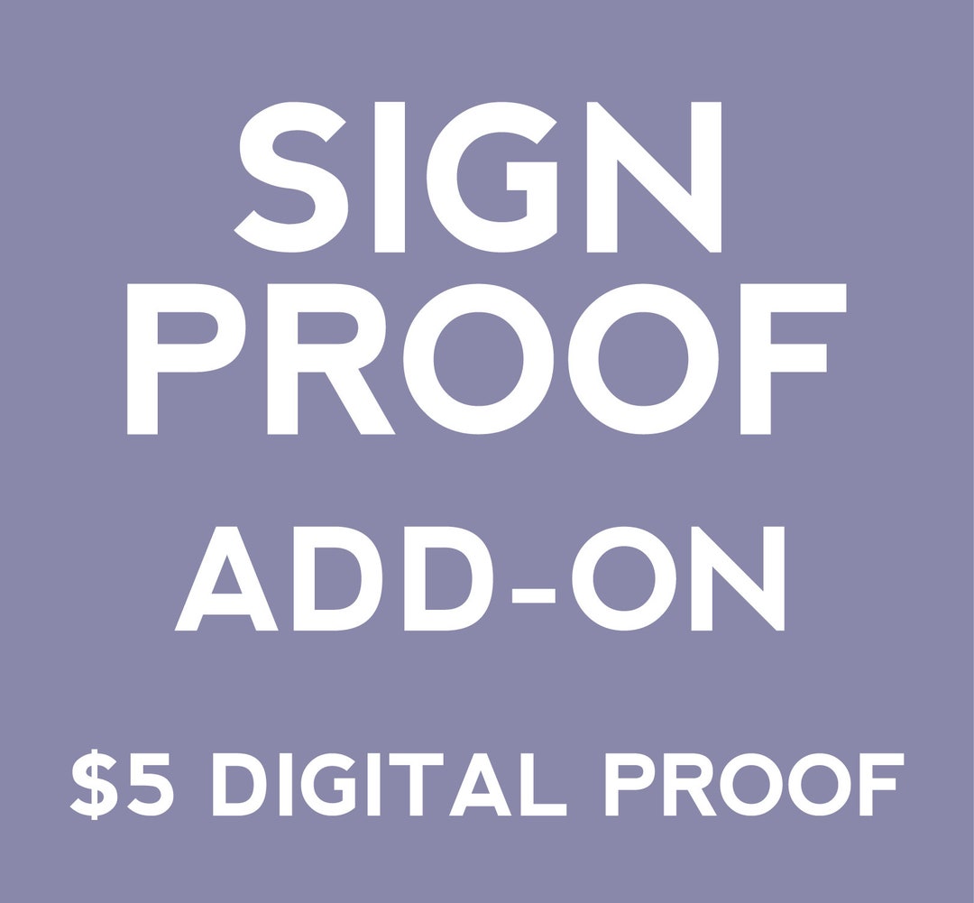 Digital Proof Add-on for Name Signs - Etsy