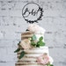 Round Floral Wedding Cake Topper Custom Cake Topper - Etsy