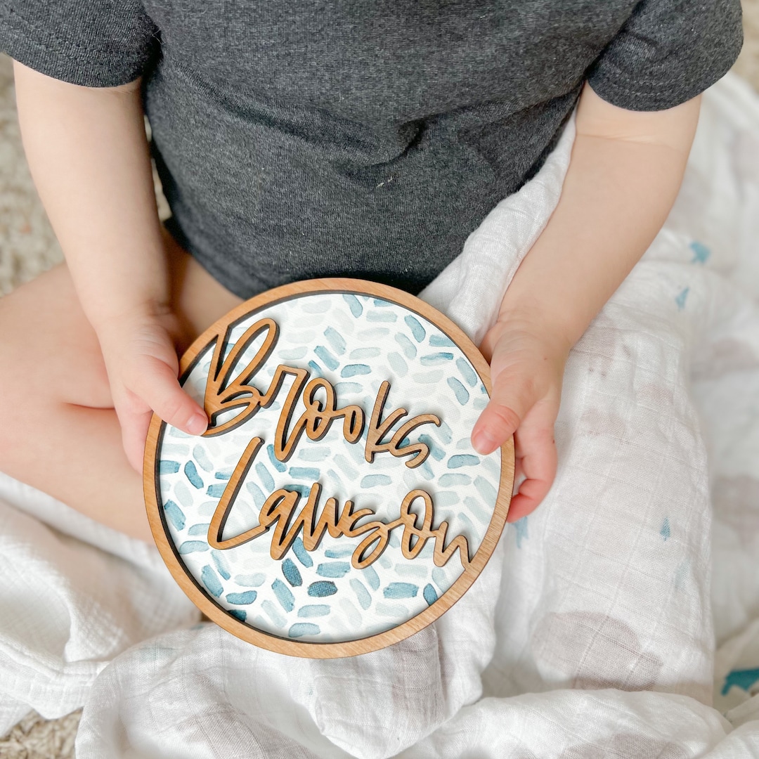 Monthly Milestone Discs Baby Birth Announcement Custom Baby Photo Prop ...