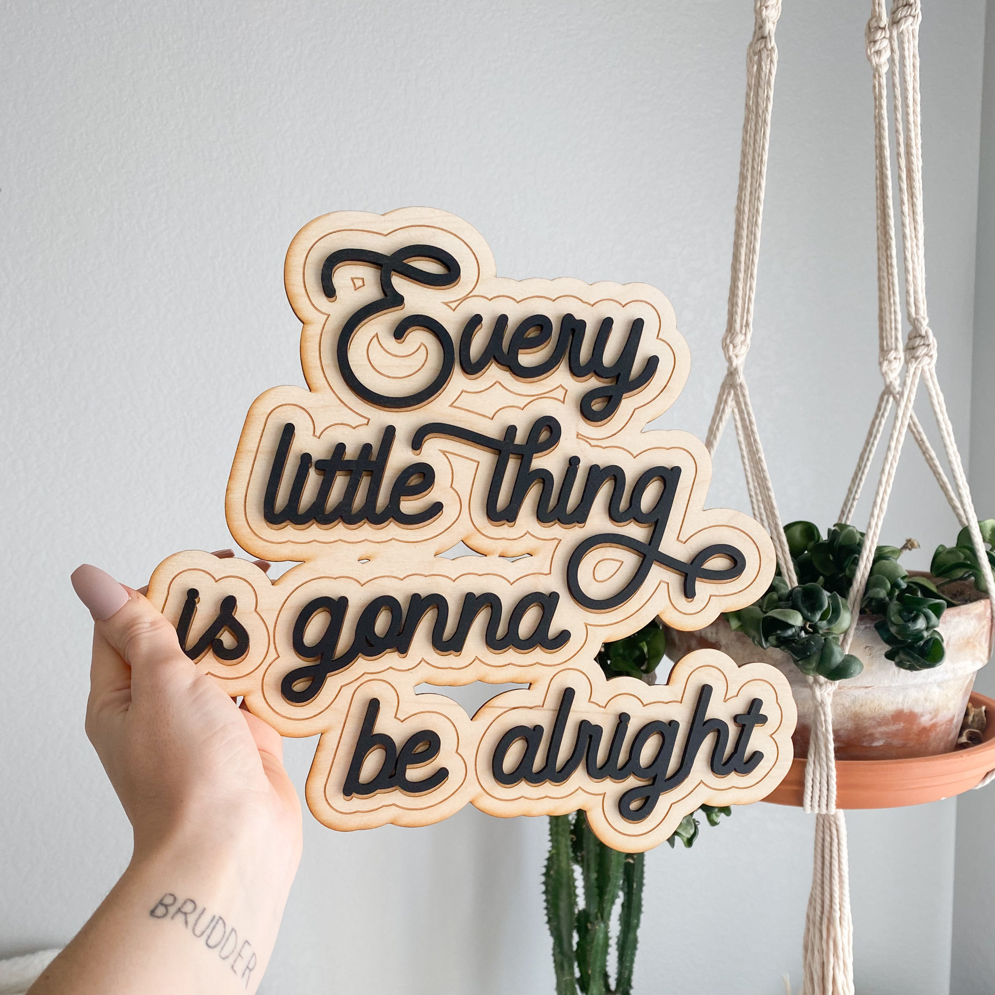 Every Little Thing is Gonna Be Alright Wall Decor | Etsy