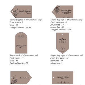 Custom Wedding Name Tag Wedding Decor Modern Place Card Modern Wedding ...