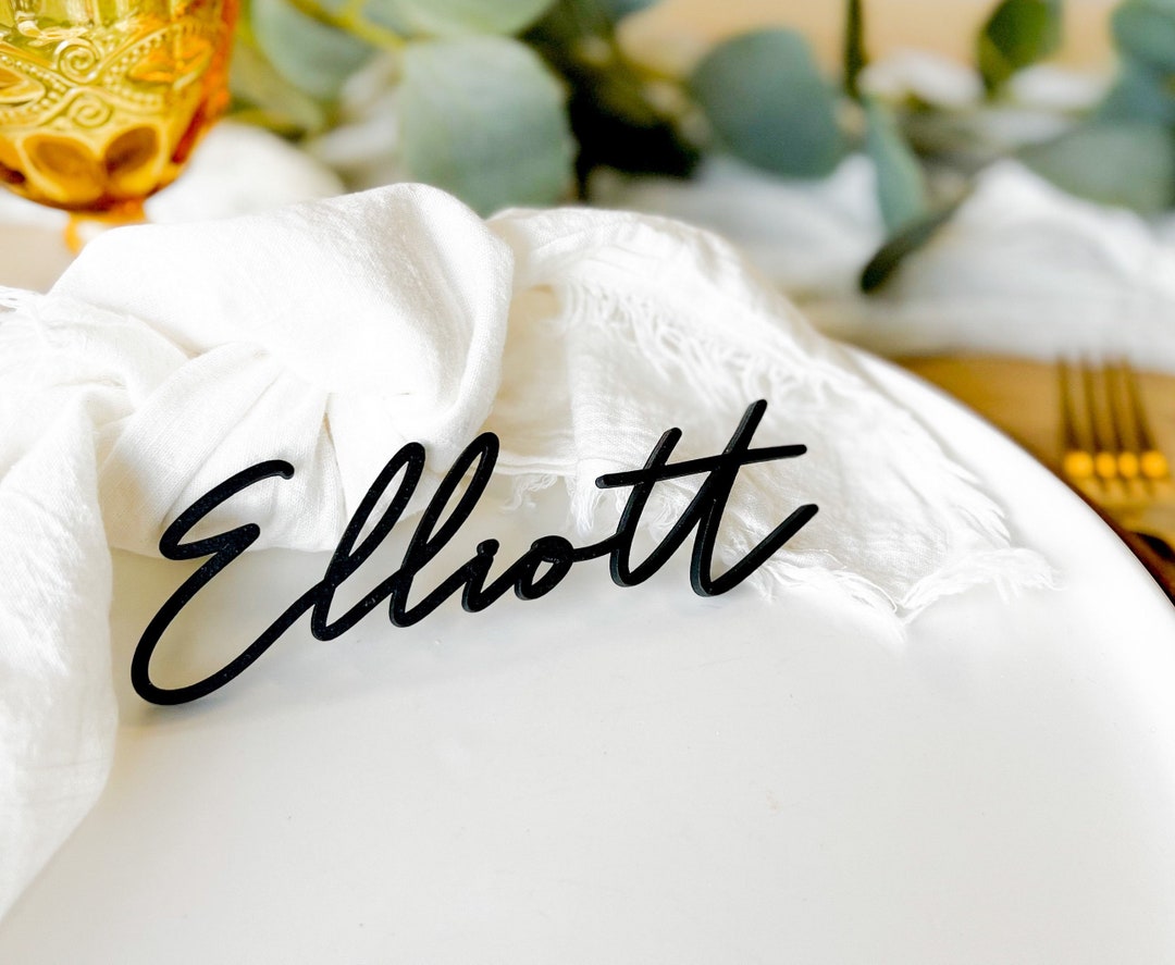 Custom Party Place Card Event Name Tag Party Table Decor Rustic Party ...