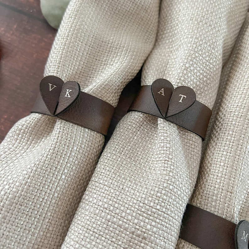 Custom Napkin Ring Personalized Wedding Favor Custom Place - Etsy