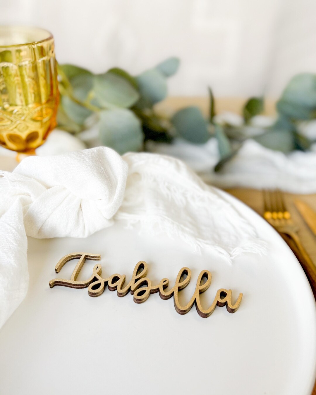 Custom Wedding Name Place Setting Wedding Table Decor Custom Laser Cut ...