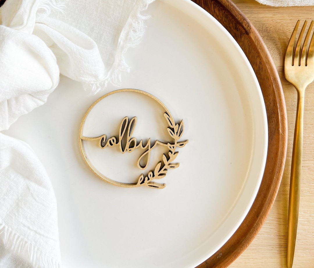Custom Place Card Wedding Name Card Wood Name Place Setting Wedding ...