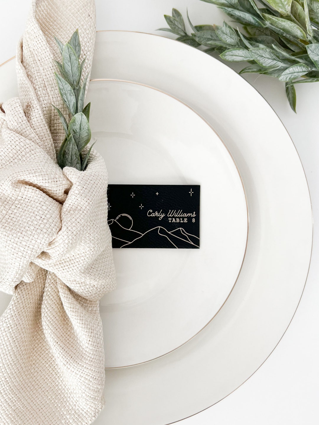 Custom Wedding Name Tag Wedding Decor Rustic Place Card Modern Wedding ...