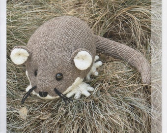 Animal Toy Knitting Pattern Cute Weasel Patons Wool Blend DK - Etsy