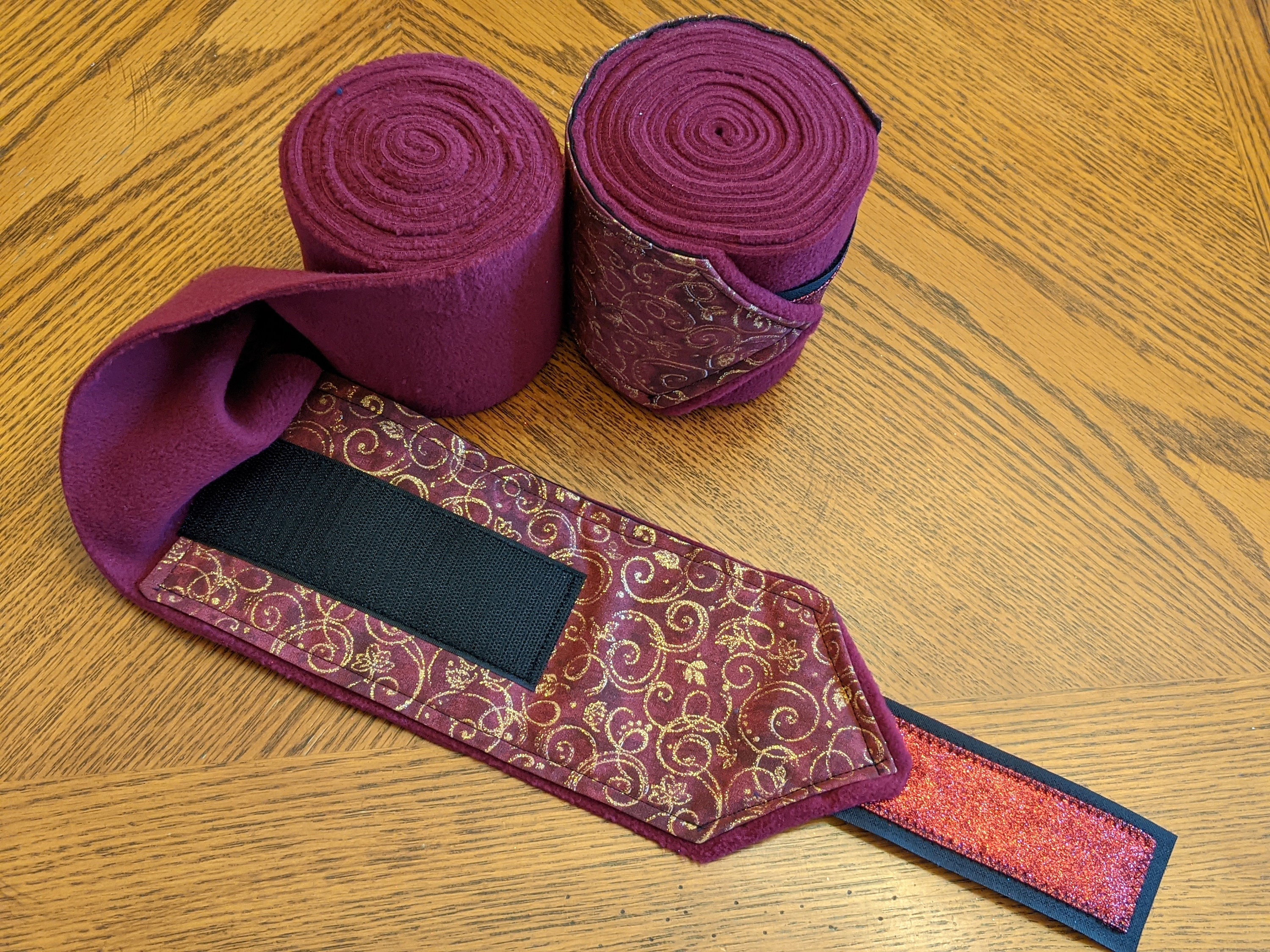 Burgundy and Gold Glitter Polo Wraps Great Polos for | Etsy