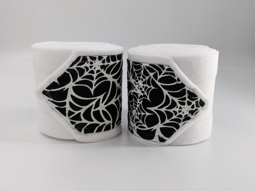 Polo Wraps, Black and White Cobweb Flannel Over White Fleece for ...