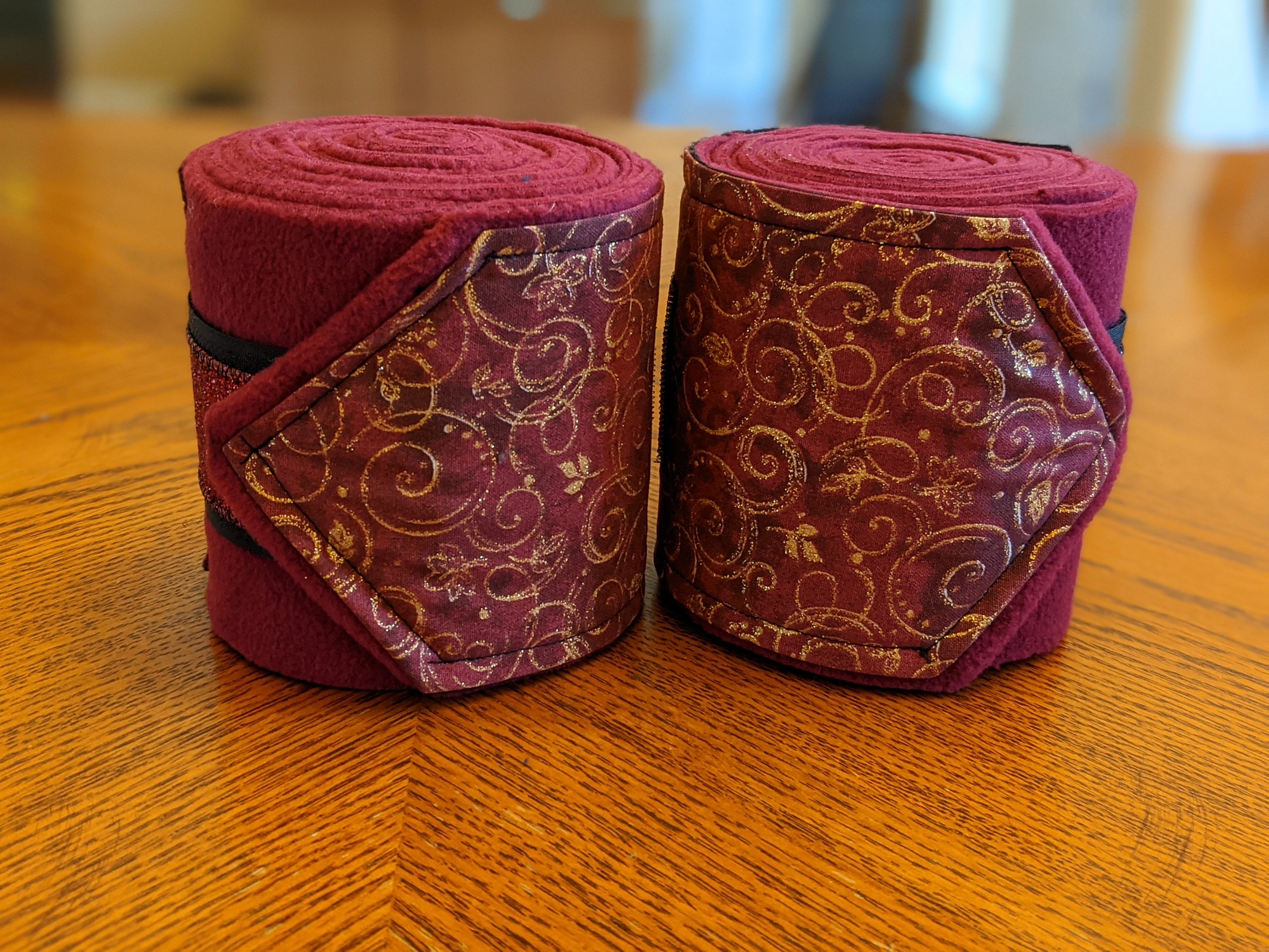 Burgundy and Gold Glitter Polo Wraps Great Polos for | Etsy