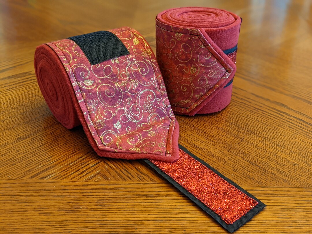 Red and Gold Glitter Polo Wraps, Great Polos for Christmas, Gold ...