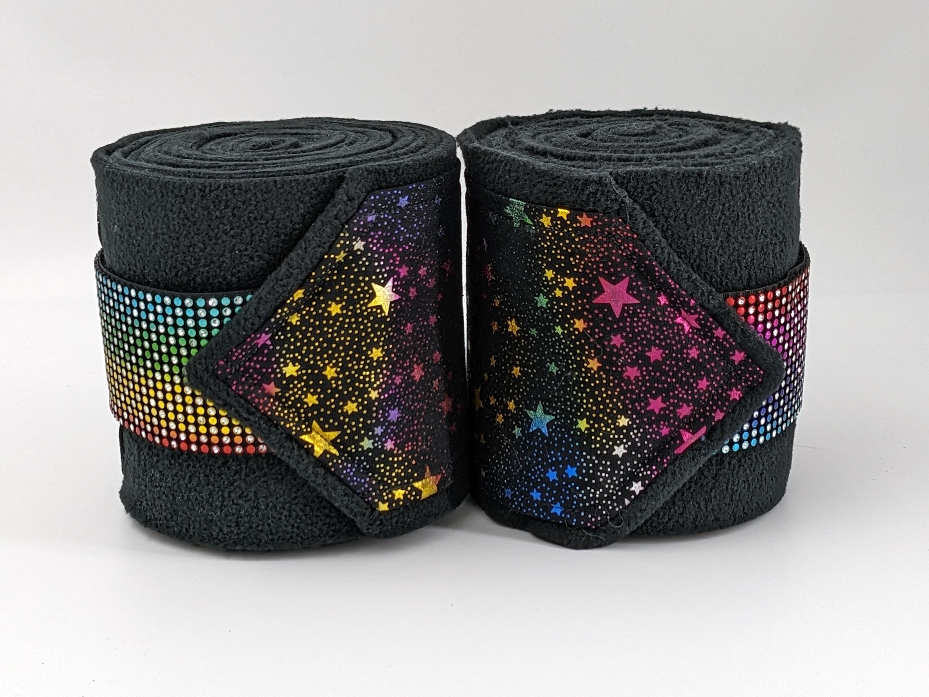 Black Polo Wraps Rainbow Stars on Black Fleece With so Much - Etsy