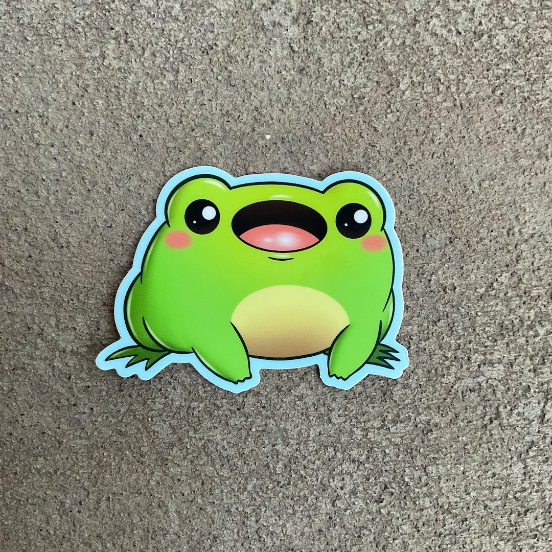 Frog Vinyl Sticker | Wow | Open Mouth | Cute | - Etsy