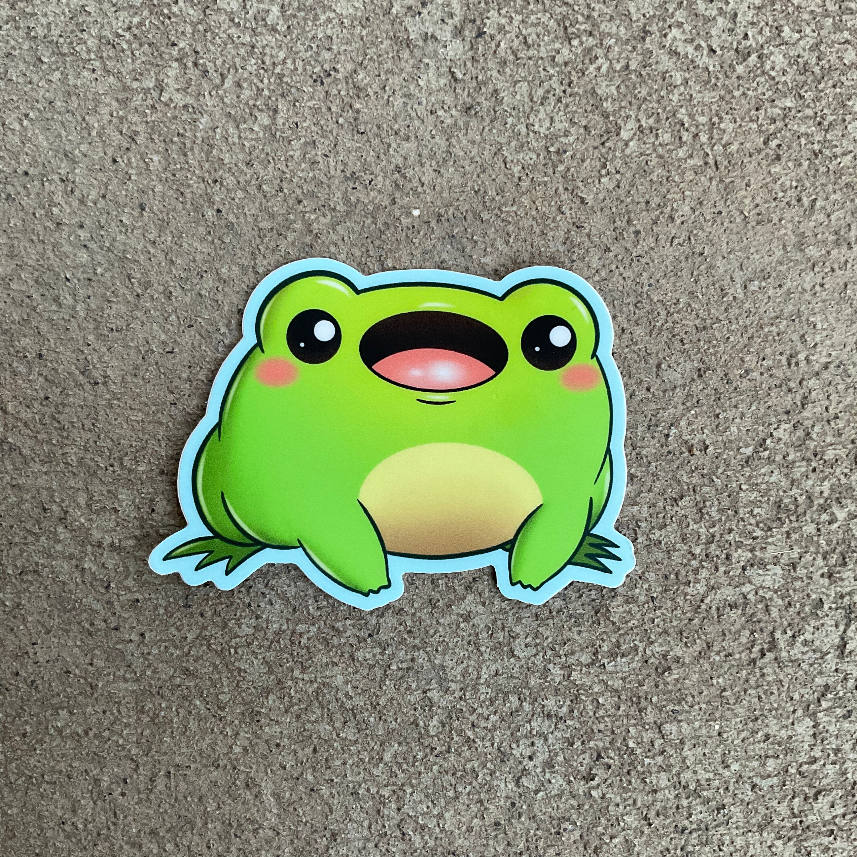 Frog Vinyl Sticker | Wow | Open Mouth | Cute | - Etsy