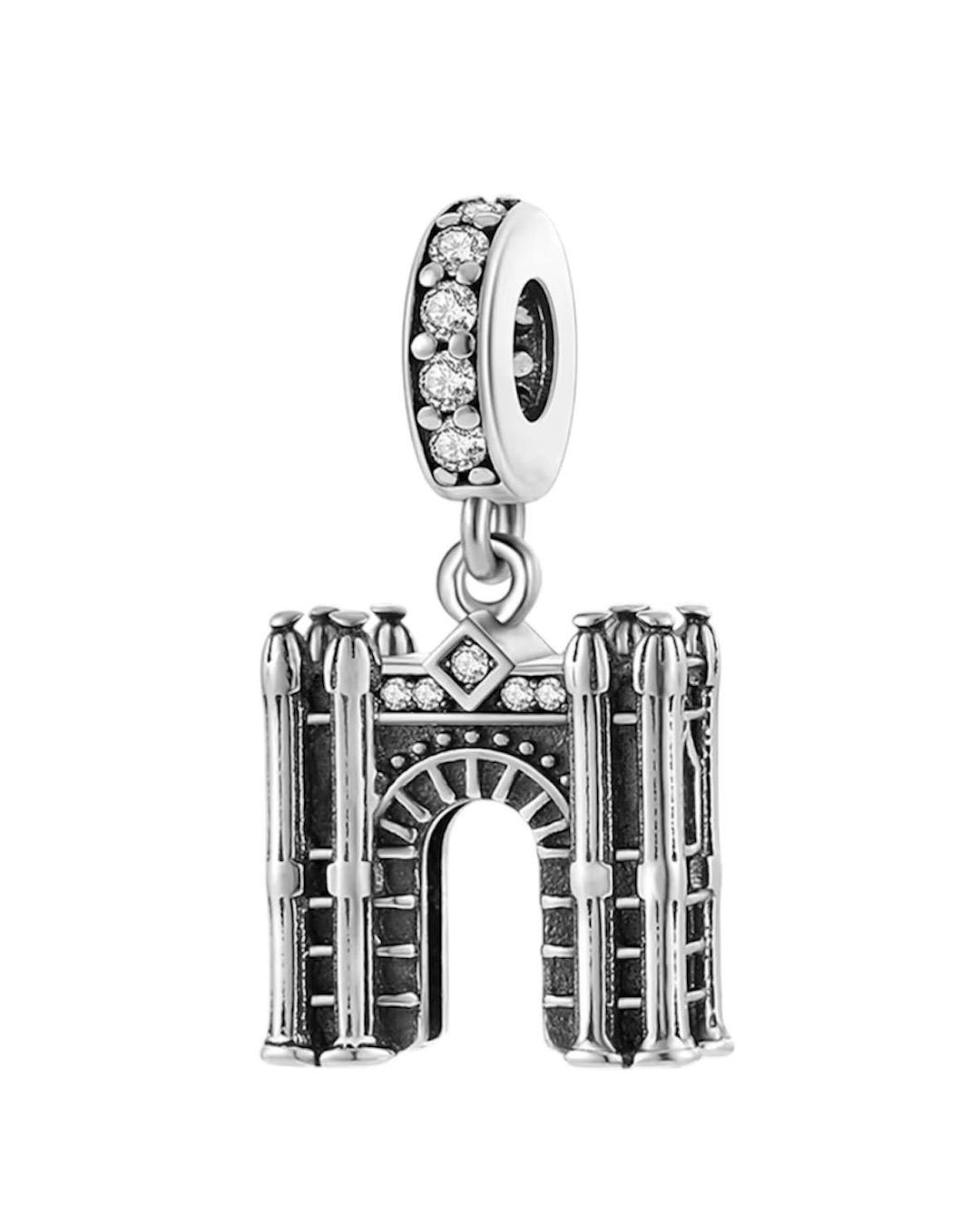 925 Silver Charm Arc De Triomphe, Paris Building, Monument for European ...