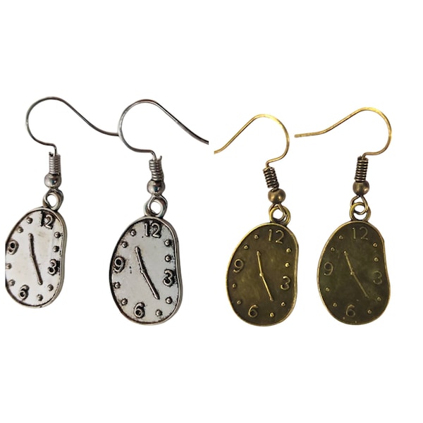Clock Earrings - Etsy