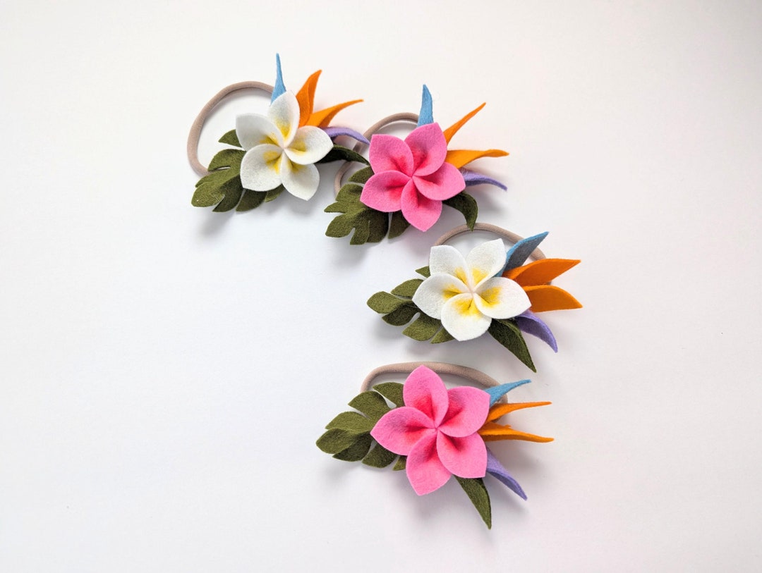 Tropical Hawaiian Baby Toddler Headband, Tropical Flower Crown ...