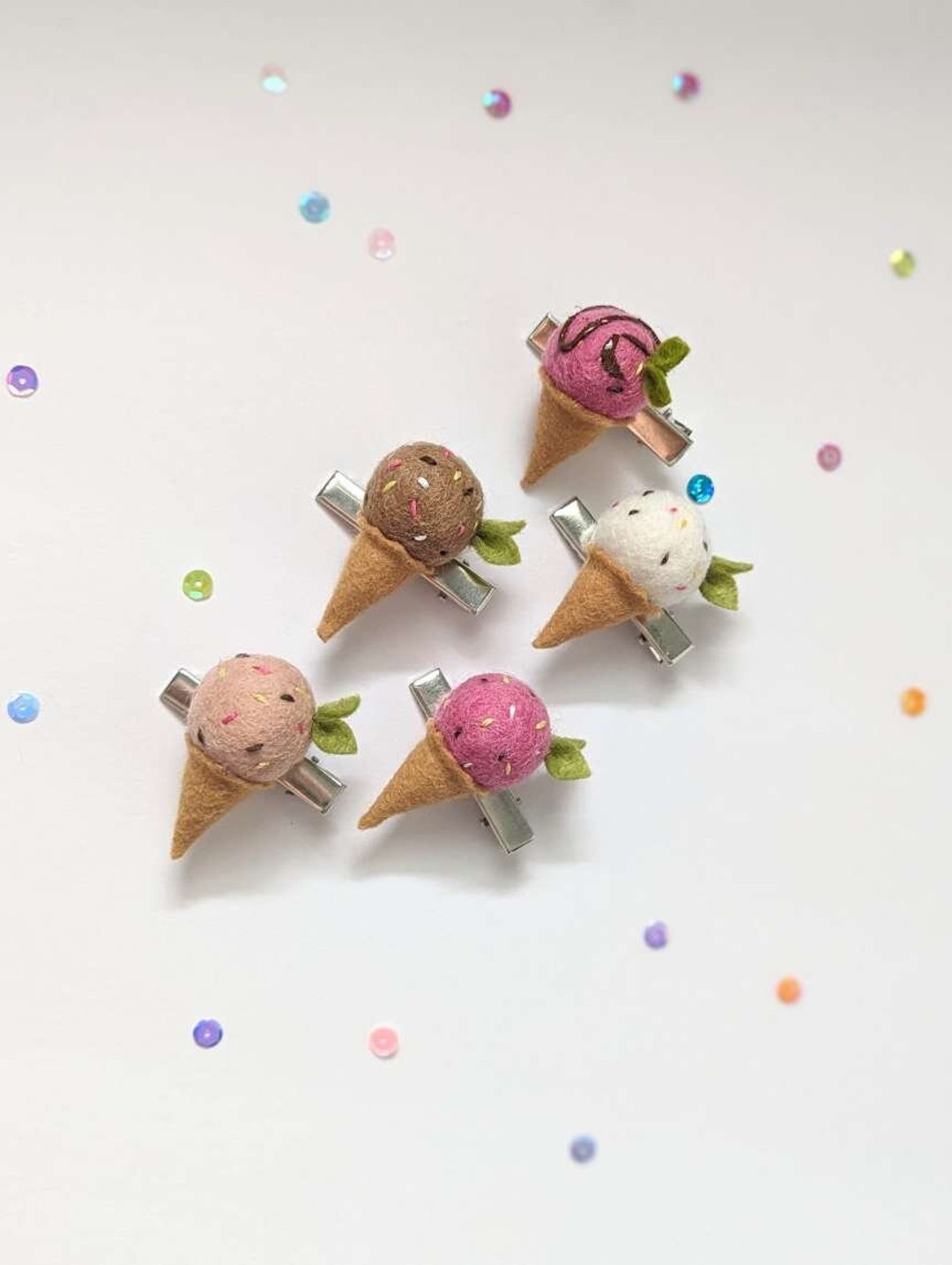 Ice Cream Hair Clip, Ice Cream Cone Hair Clip, Summer Hair Clip - Etsy