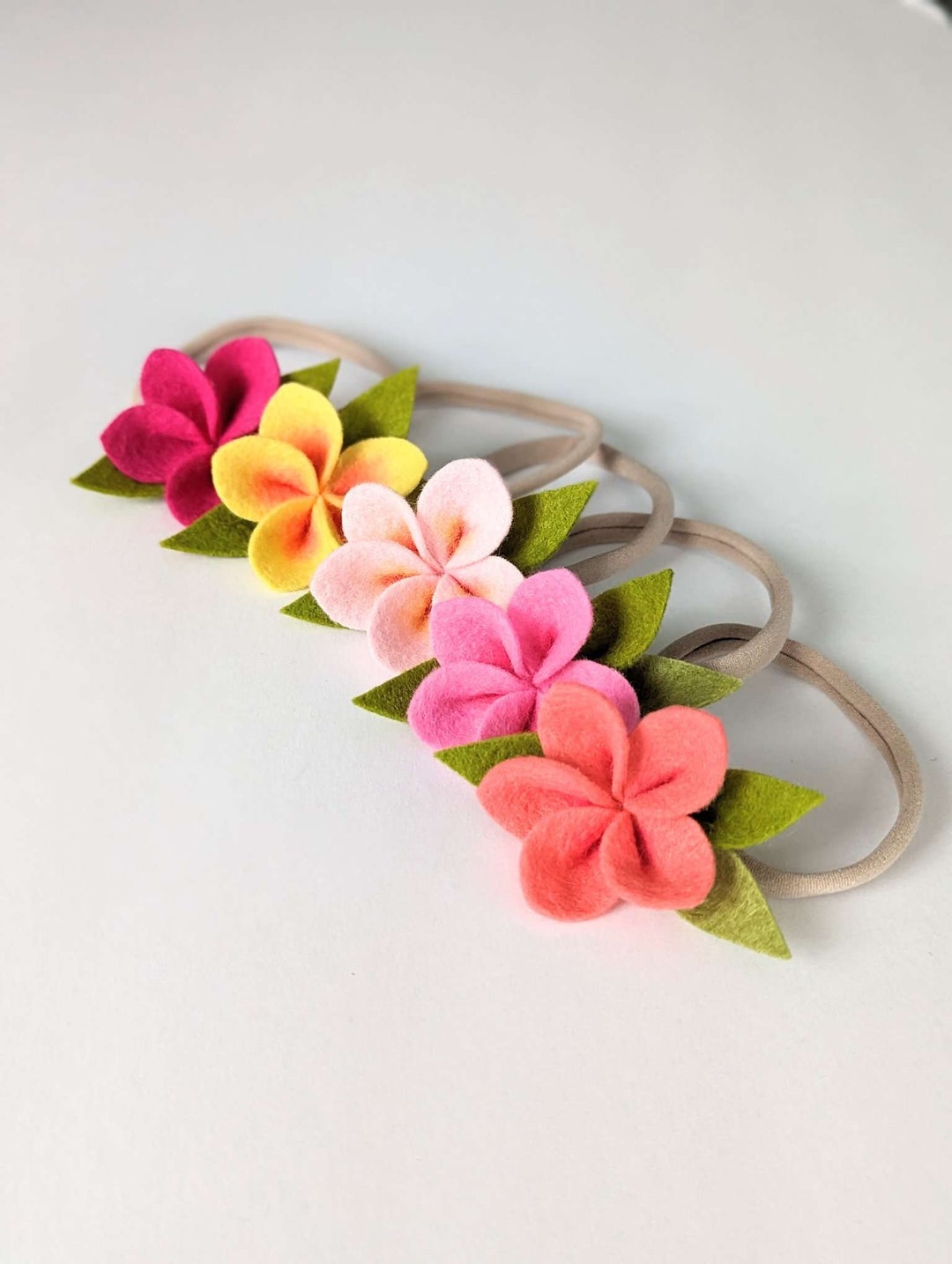 Plumeria Nylon Headband, Moana Nylon Headband, Tropical Nylon Headband ...
