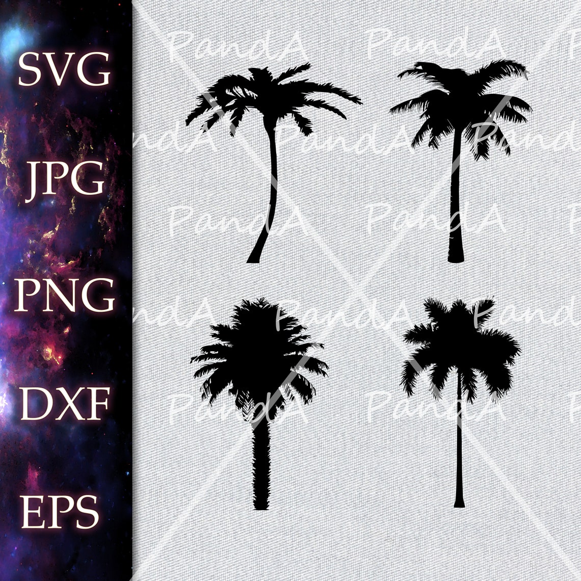Palm Tree Svg Pack Realistic Cricut Cut File Svg Png Etsy