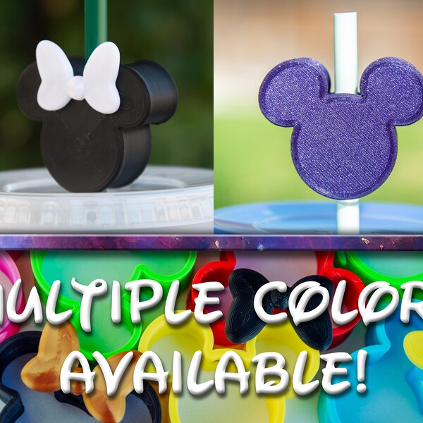 Mickey Mouse Straw Topper - Etsy