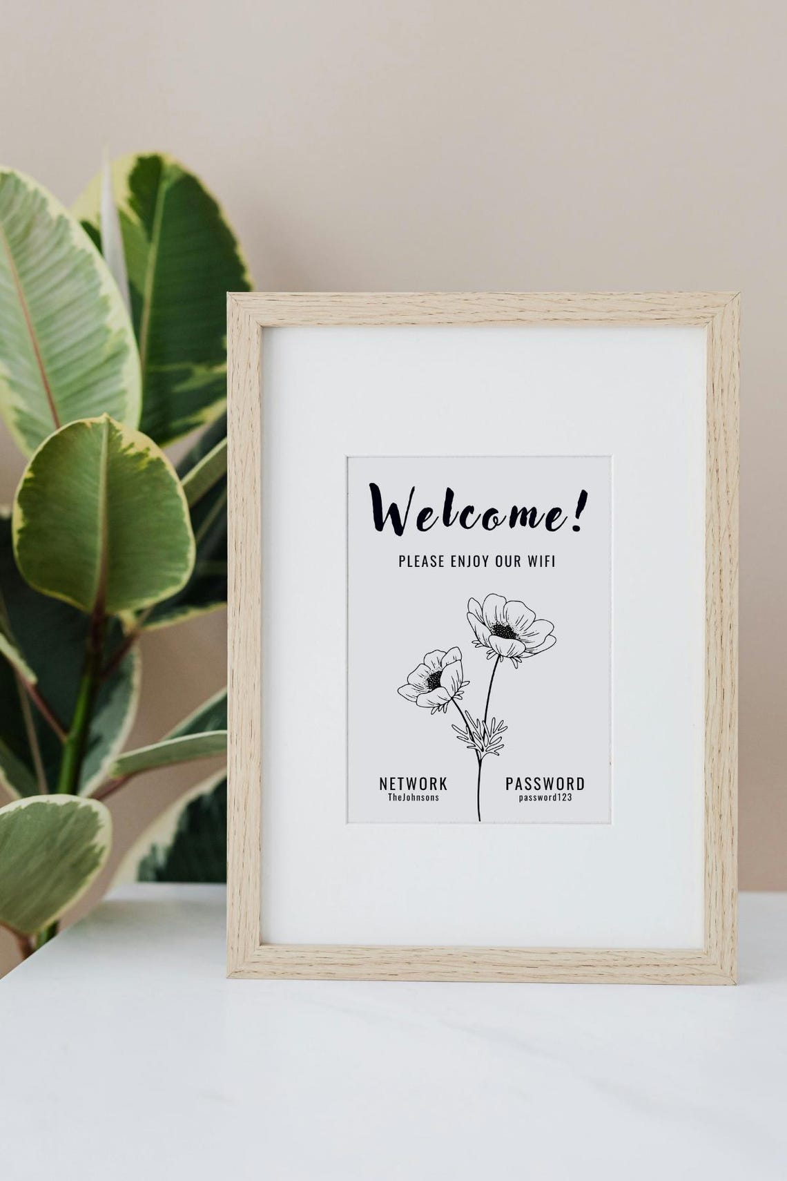 Guest Wifi Editable Printable, Home Decor Printable, Air Bnb Printable ...