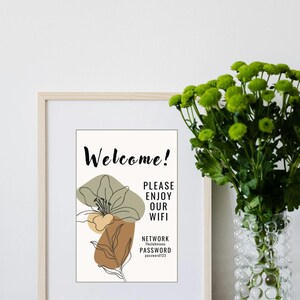 Guest Wifi Editable Printable, Home Decor Printable, Air Bnb Printable ...