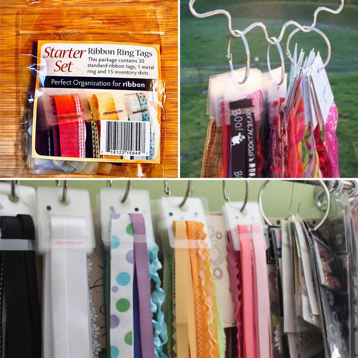 Original Ribbon Ring Ribbon Organizer Kit 30 Tags 1 Ring 15 - Etsy