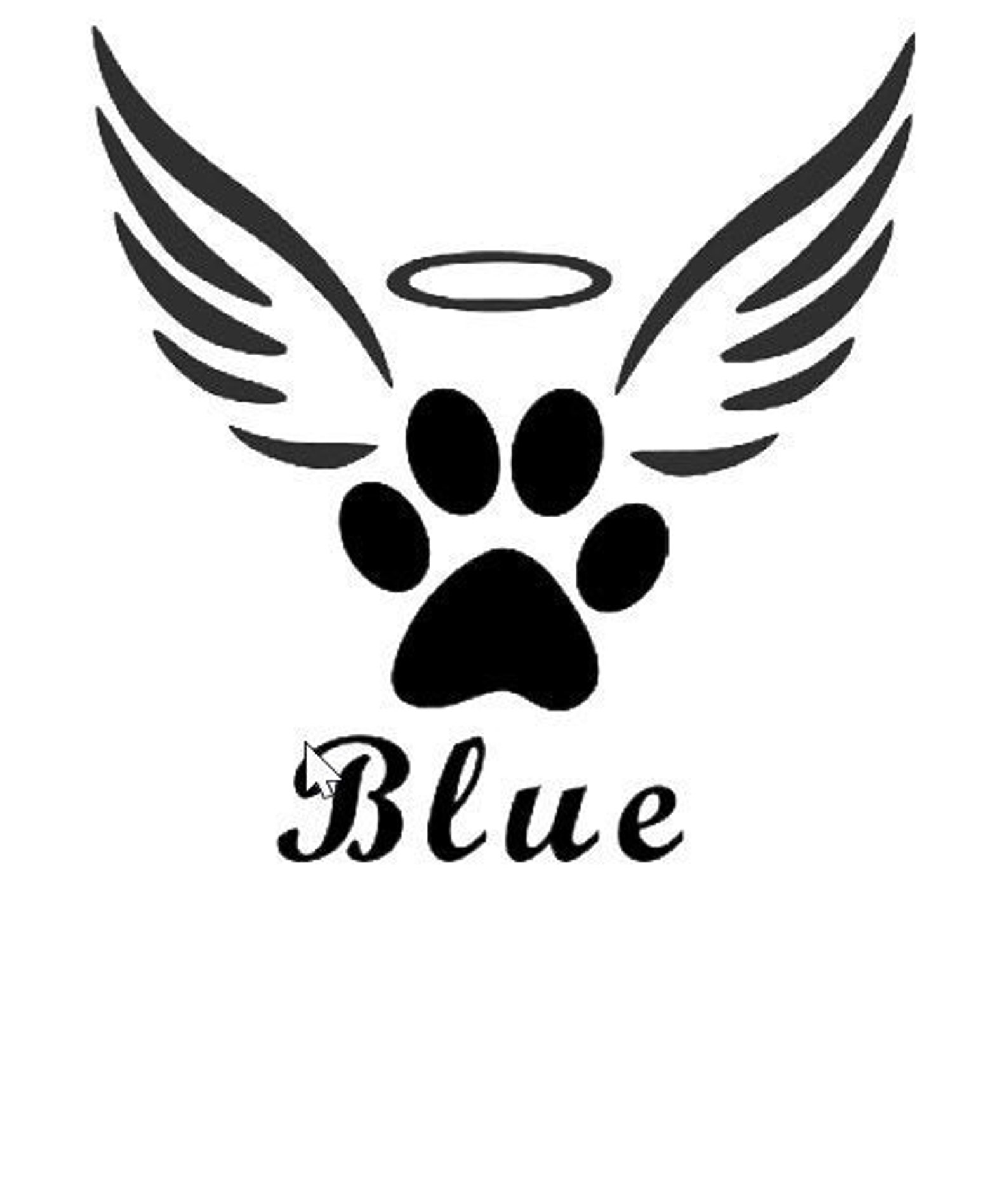 Personalized Paw Angel Permanent Vinyl - Etsy