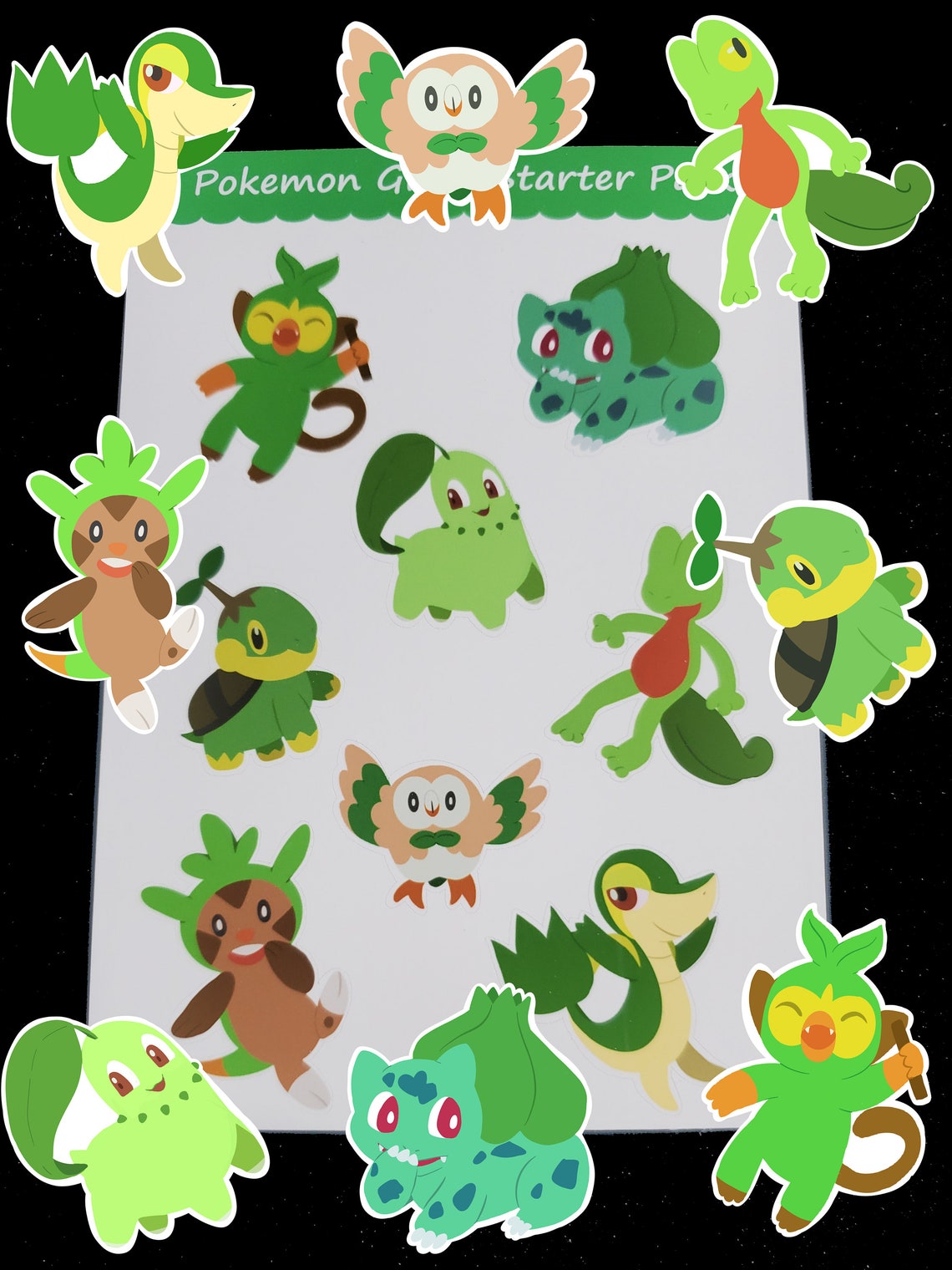 Pokemon Starter Sticker Pack - Etsy