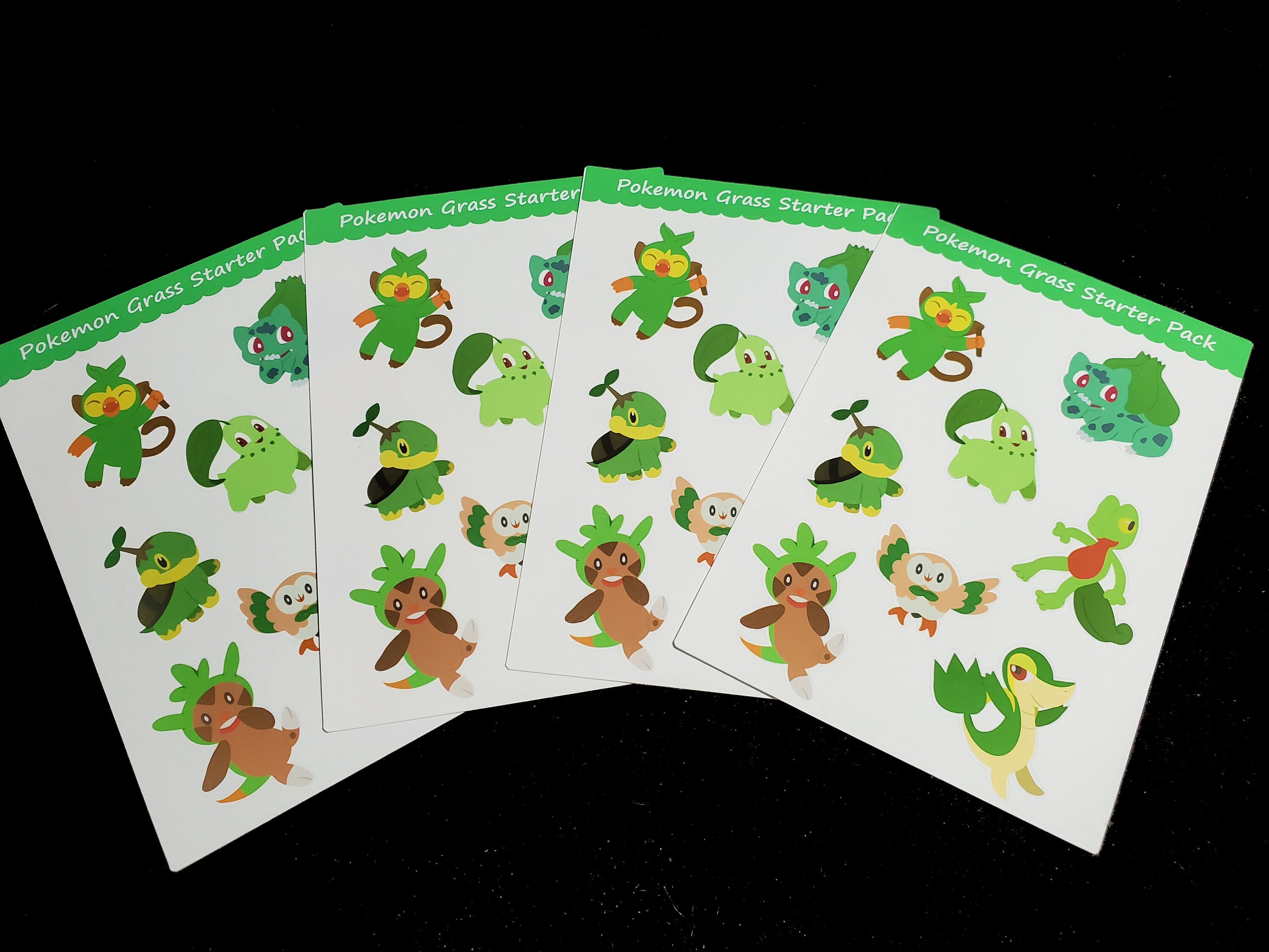 Pokemon Starter Sticker Pack - Etsy