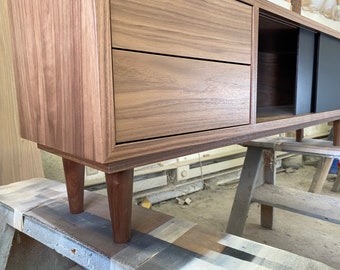 NOOK Walnut Media Console With Stand MCM Mid-century - Etsy