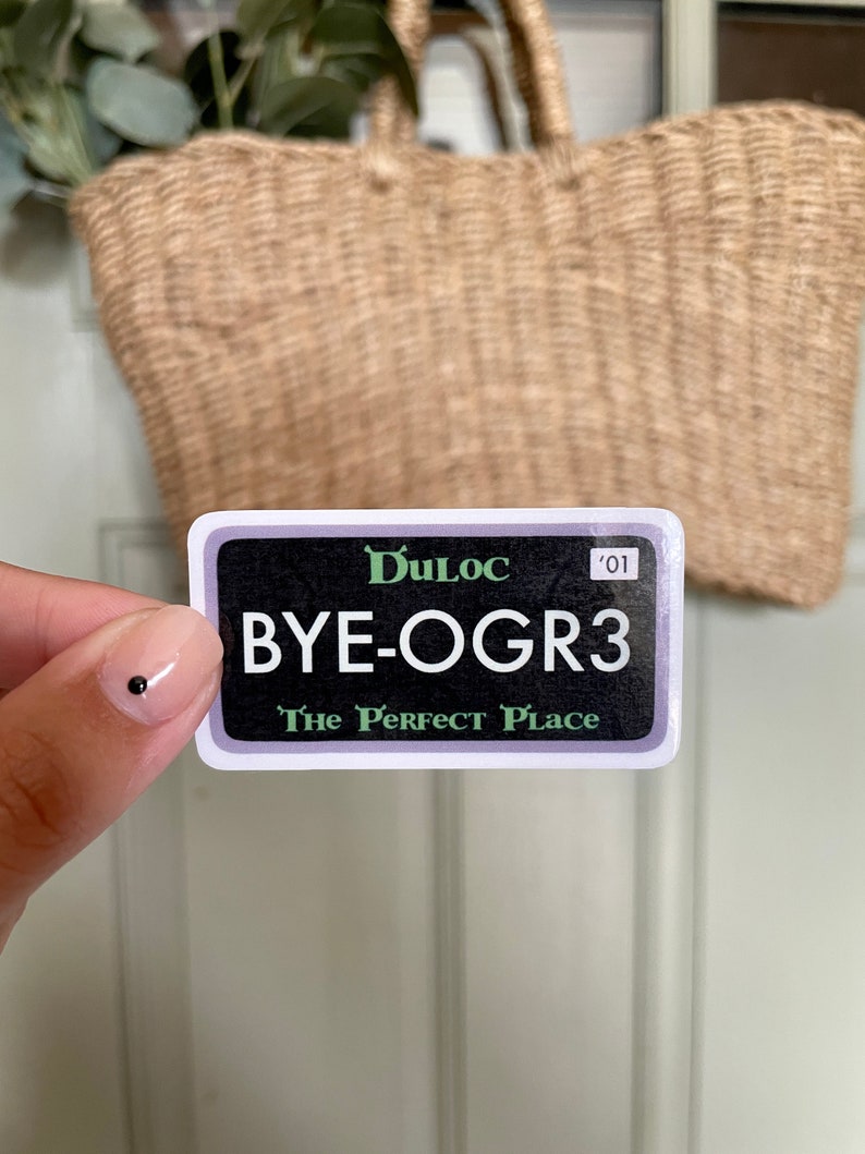 Shrek License Plate Sticker - Etsy UK